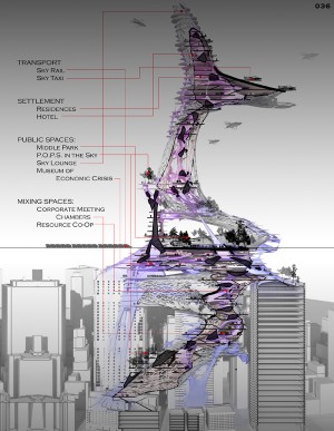 Sky Cloud skyscraper provides transport and entertainment options of ...
