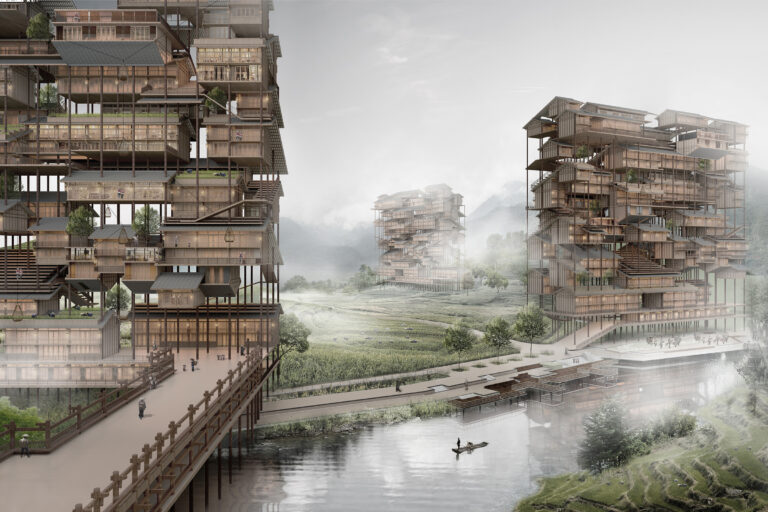 Hmong Skyscraper Is A Stack Of Traditional Houses Unified By Vertical ...